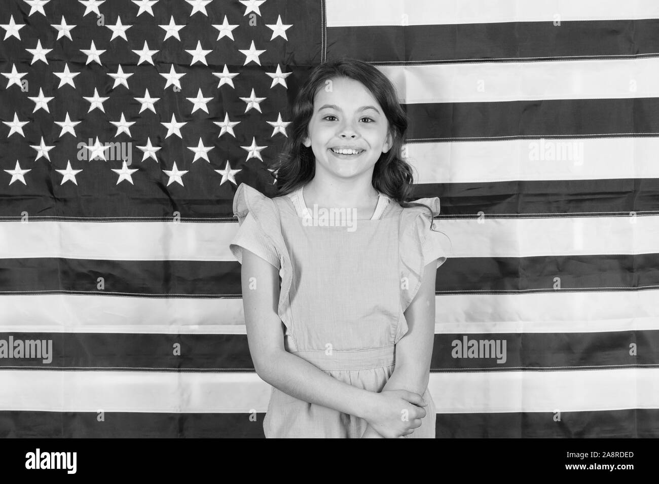 Free born and free bred. Carefree small child enjoying happy childhood ...