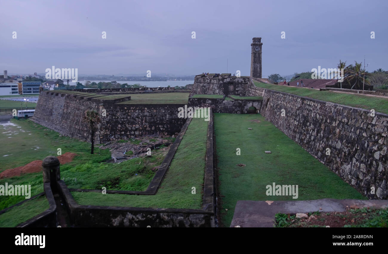 Galle, SRI LANKA- AUG 11 2019: The city of the vacation for the ...