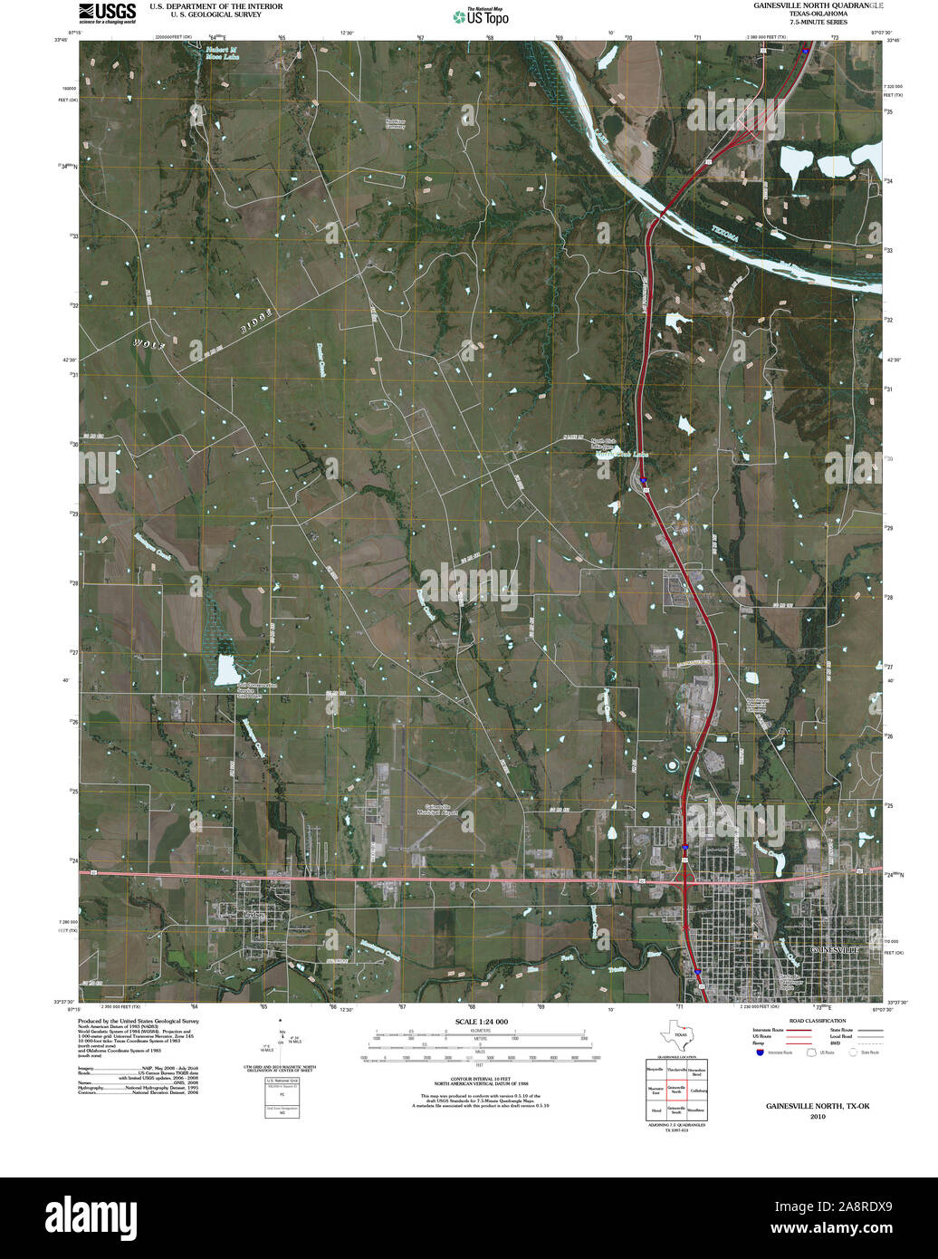 Gainesville texas map Cut Out Stock Images & Pictures - Alamy