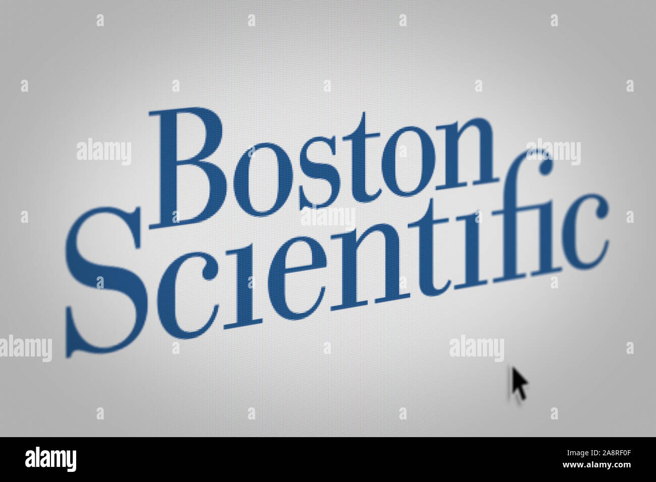 Logo of the public company Boston Scientific displayed on a computer ...