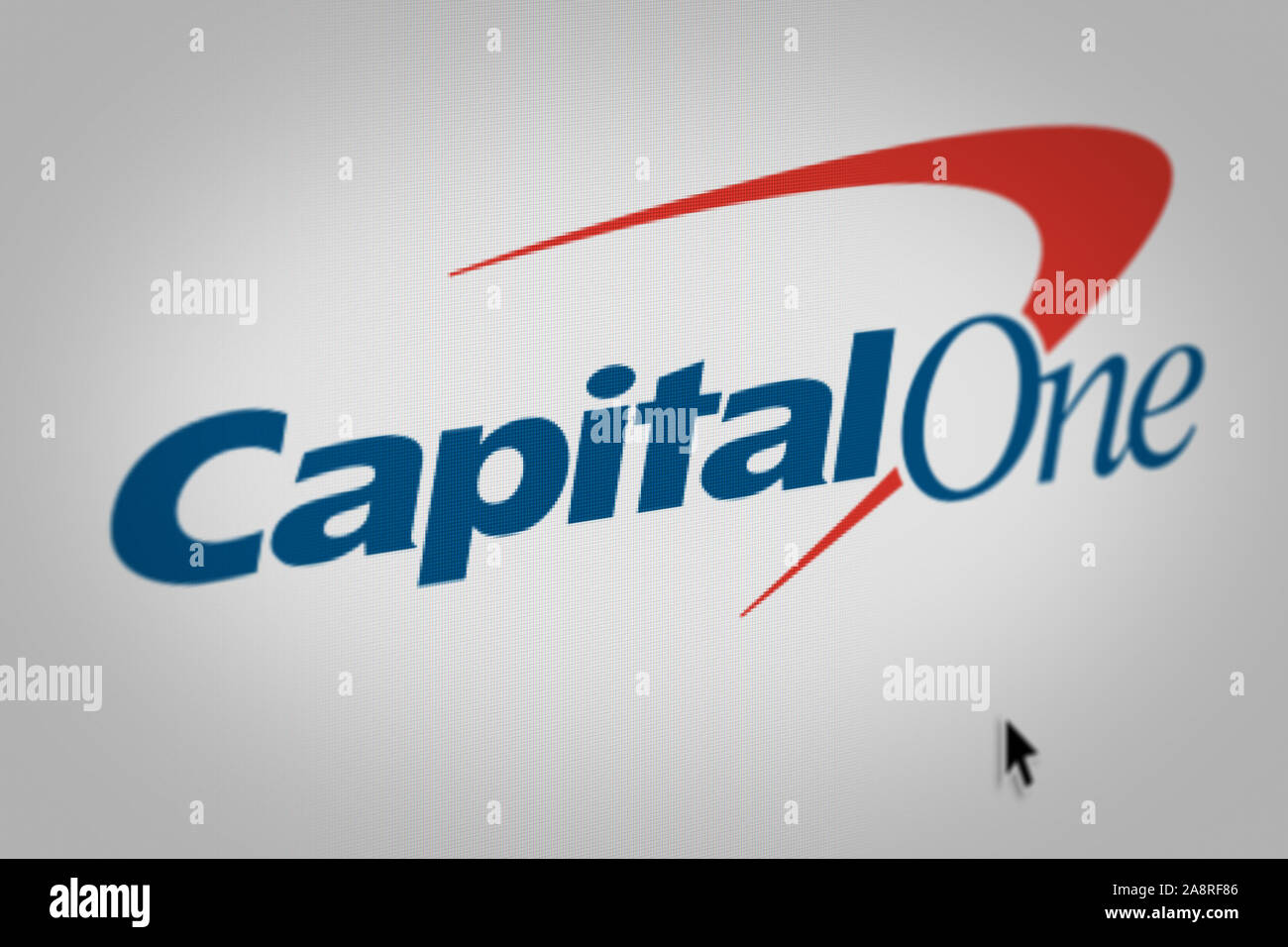Logo of the public company Capital One Financial displayed on a ...