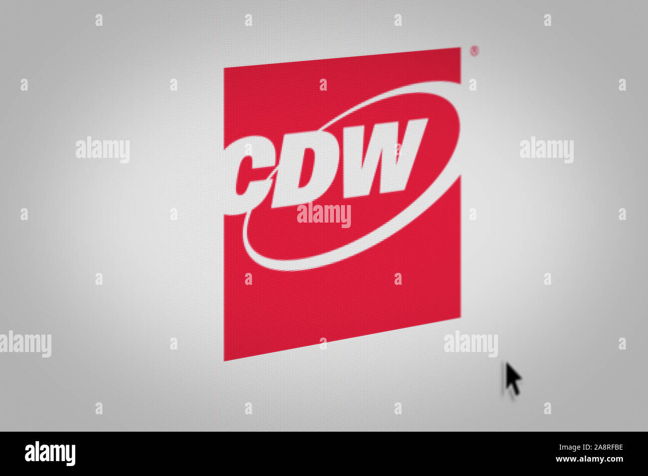 Logo of the public company CDW displayed on a computer screen in close ...