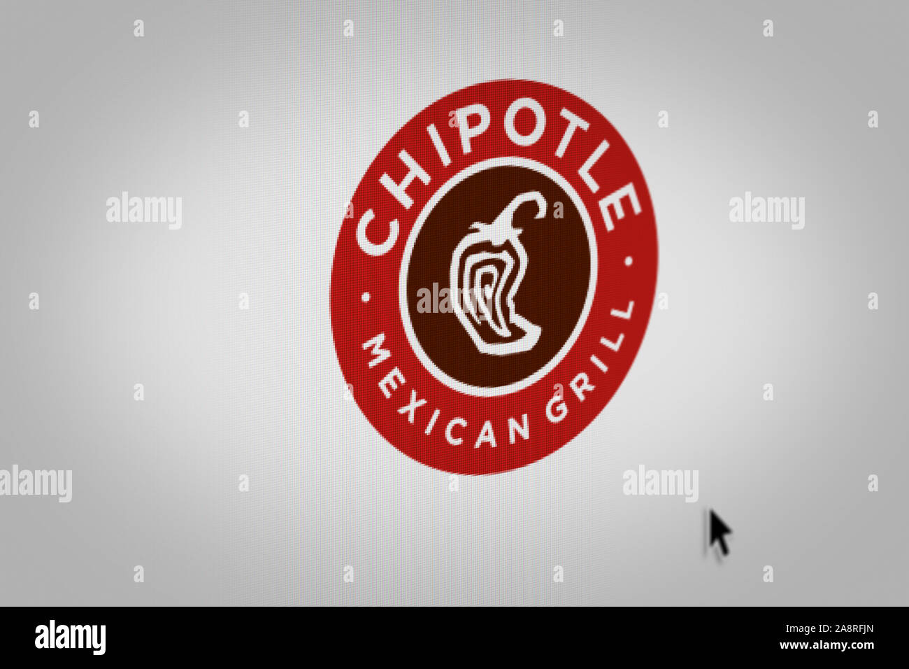 Logo of the public company Chipotle Mexican Grill displayed on a ...
