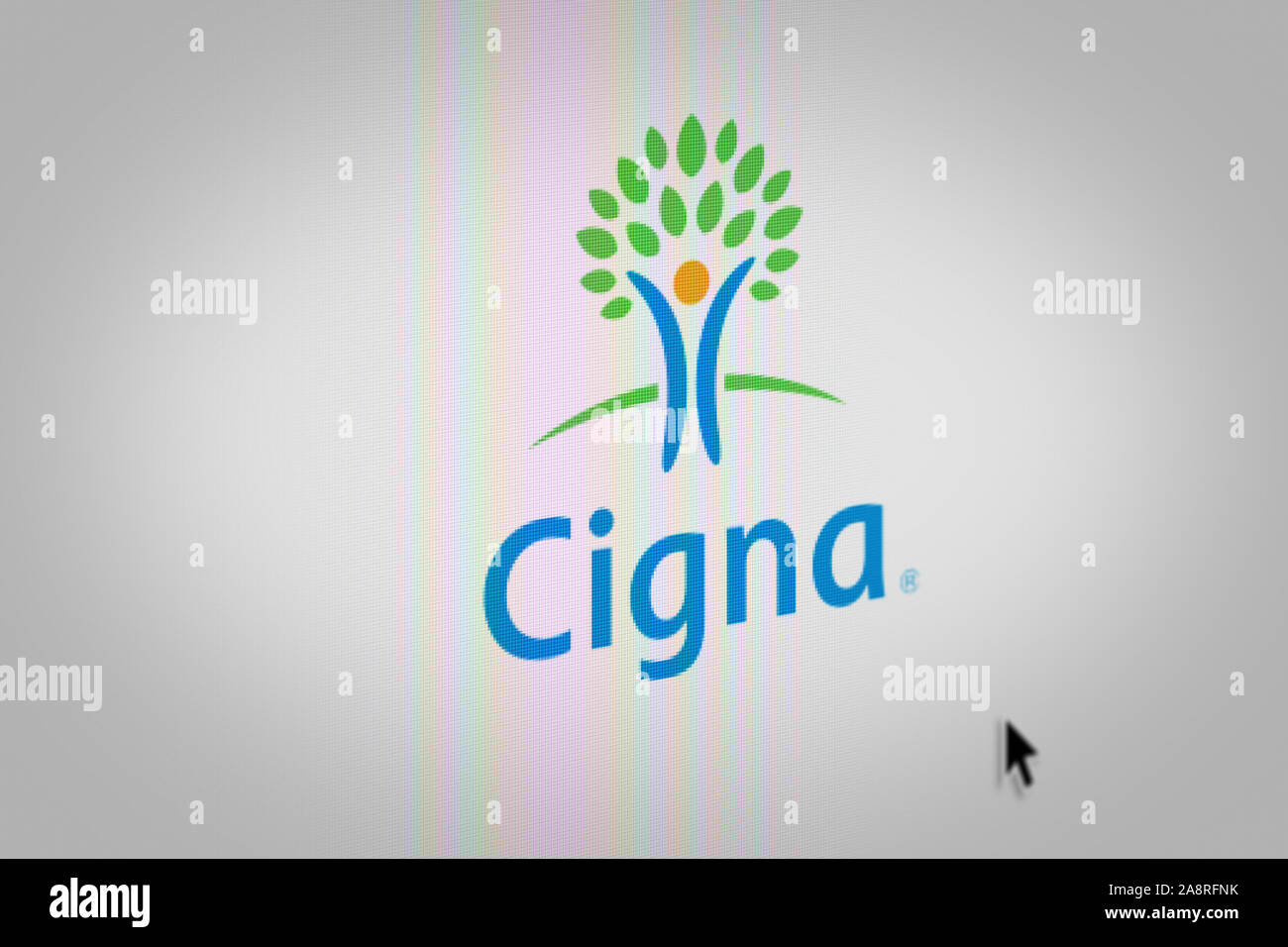 Logo of the public company CIGNA Corp. displayed on a computer screen ...