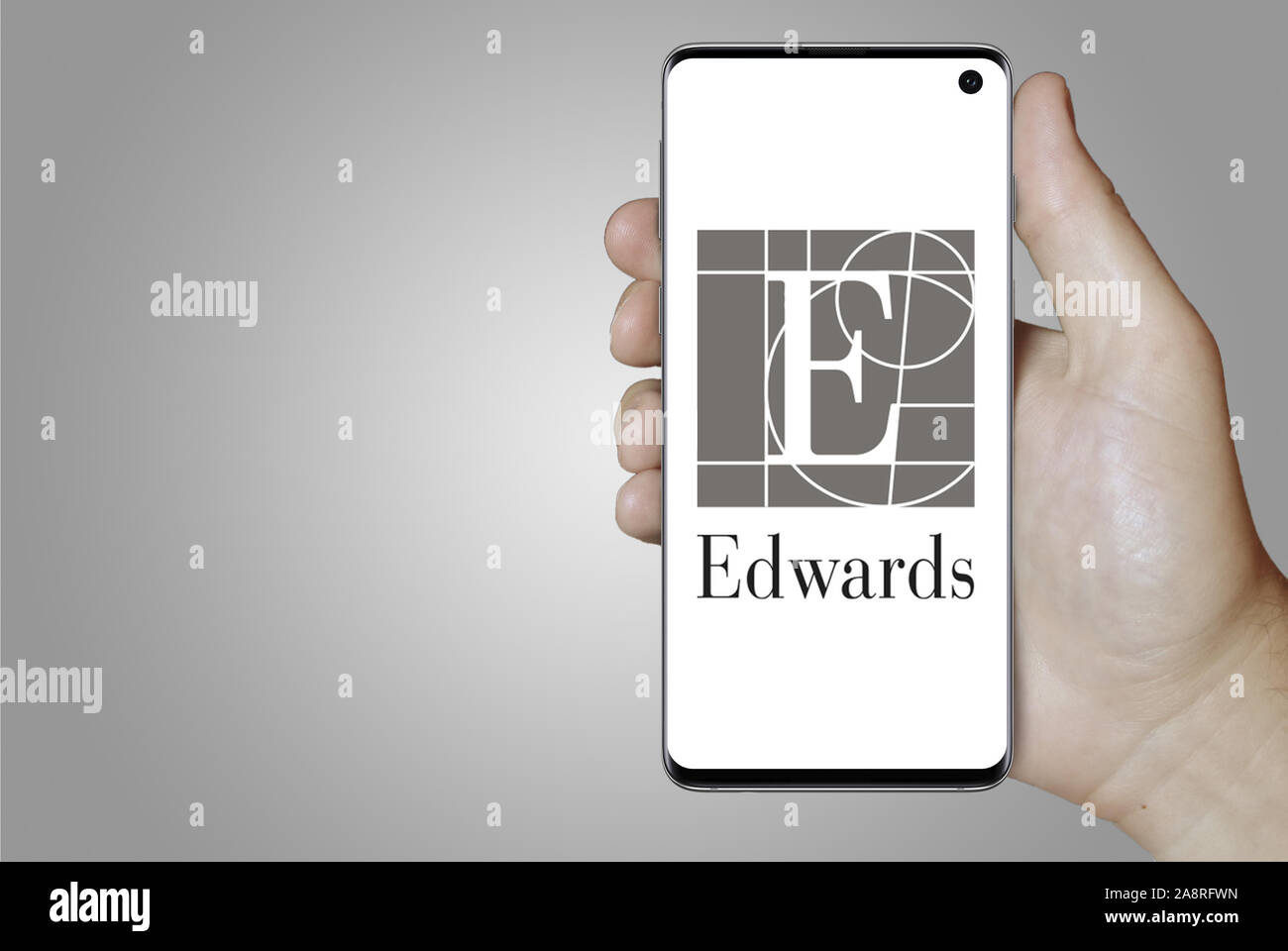 Logo of public company Edwards Lifesciences displayed on a smartphone ...