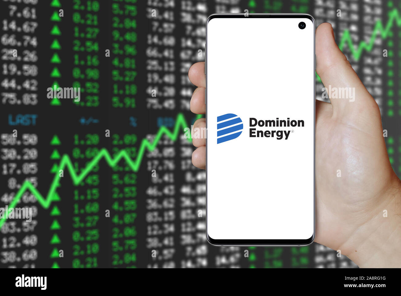 Logo of public company Dominion Energy displayed on a smartphone ...