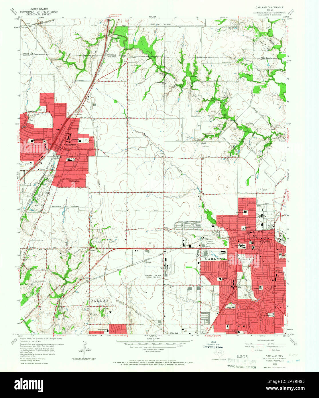 Map of garland texas hi-res stock photography and images - Alamy