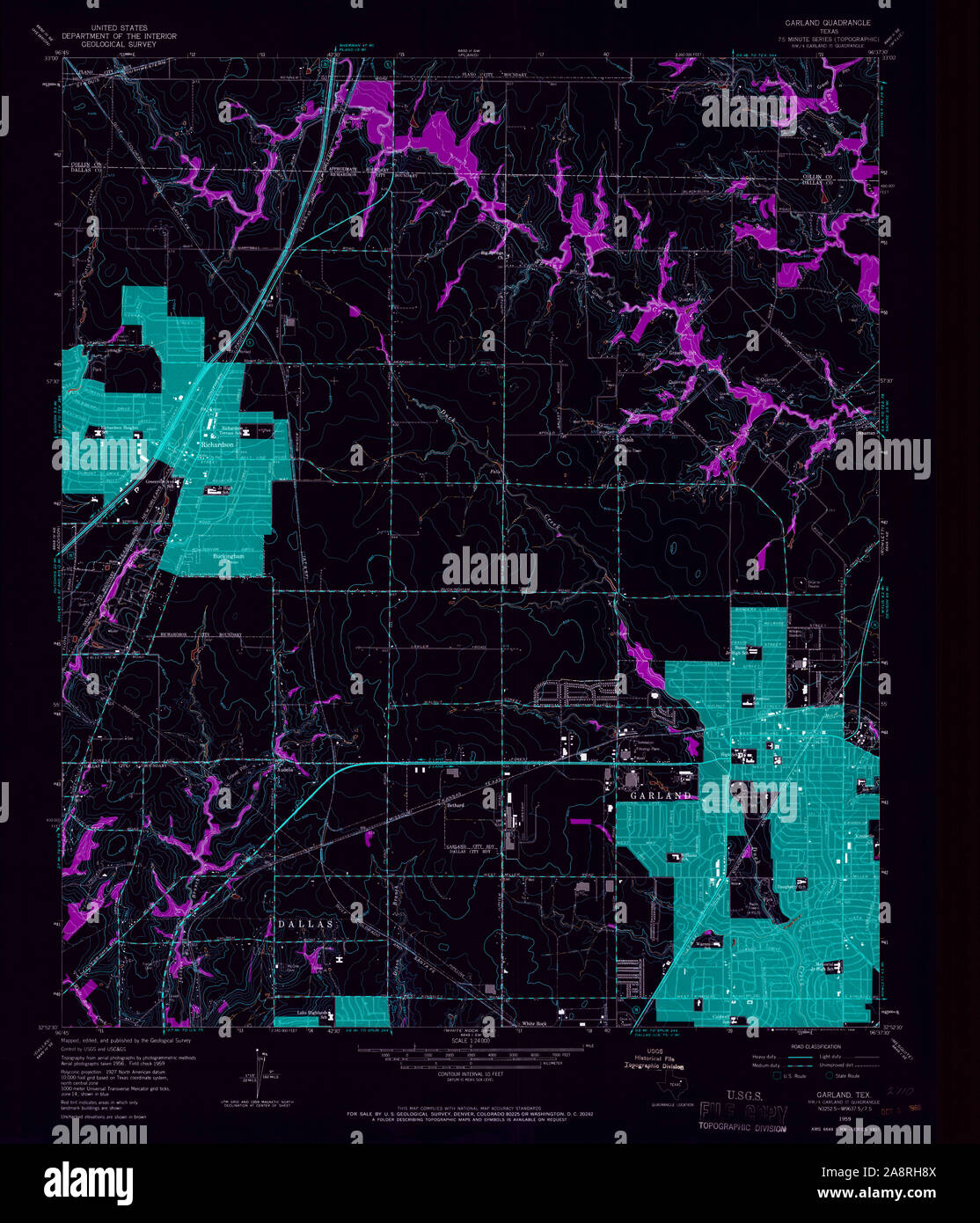 Map of garland texas hi-res stock photography and images - Alamy