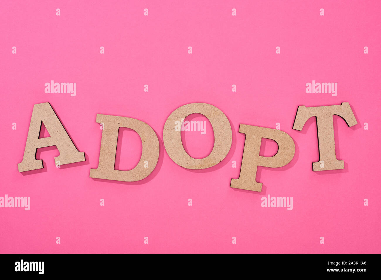 Top view adopt word hi-res stock photography and images - Alamy