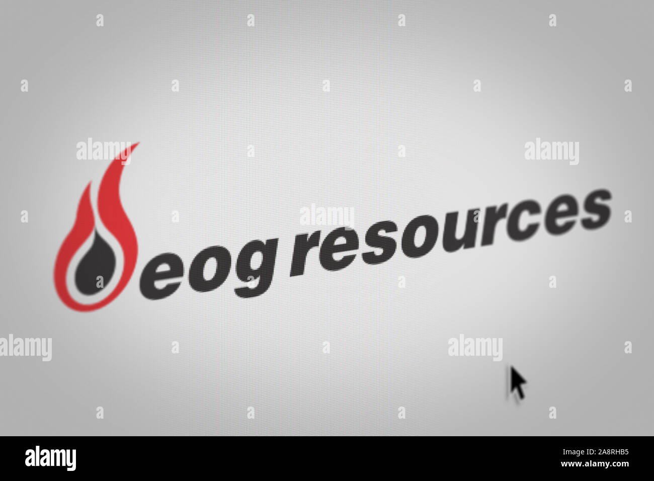 Logo of the public company EOG Resources displayed on a computer screen ...