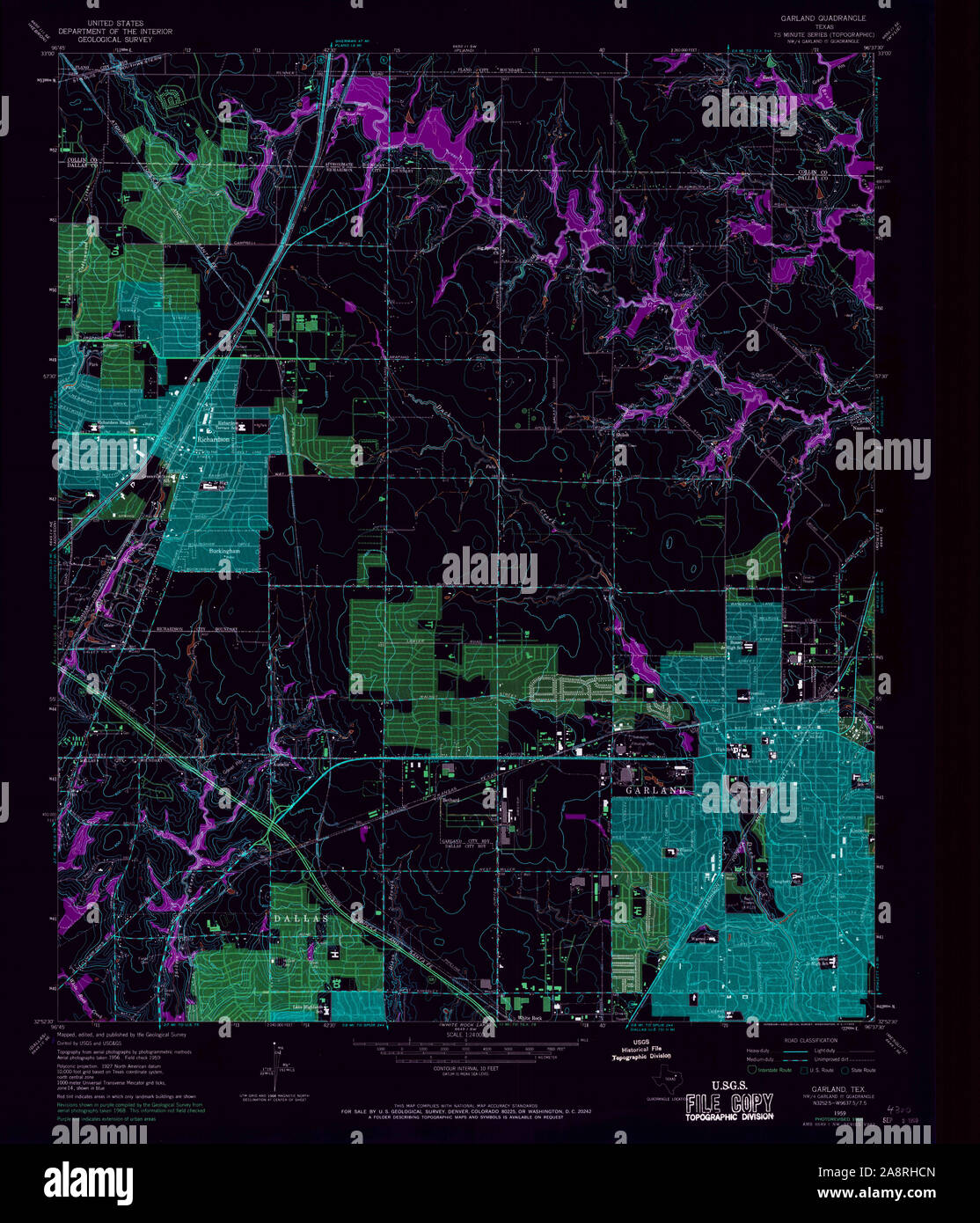 Map of garland texas hi-res stock photography and images - Alamy