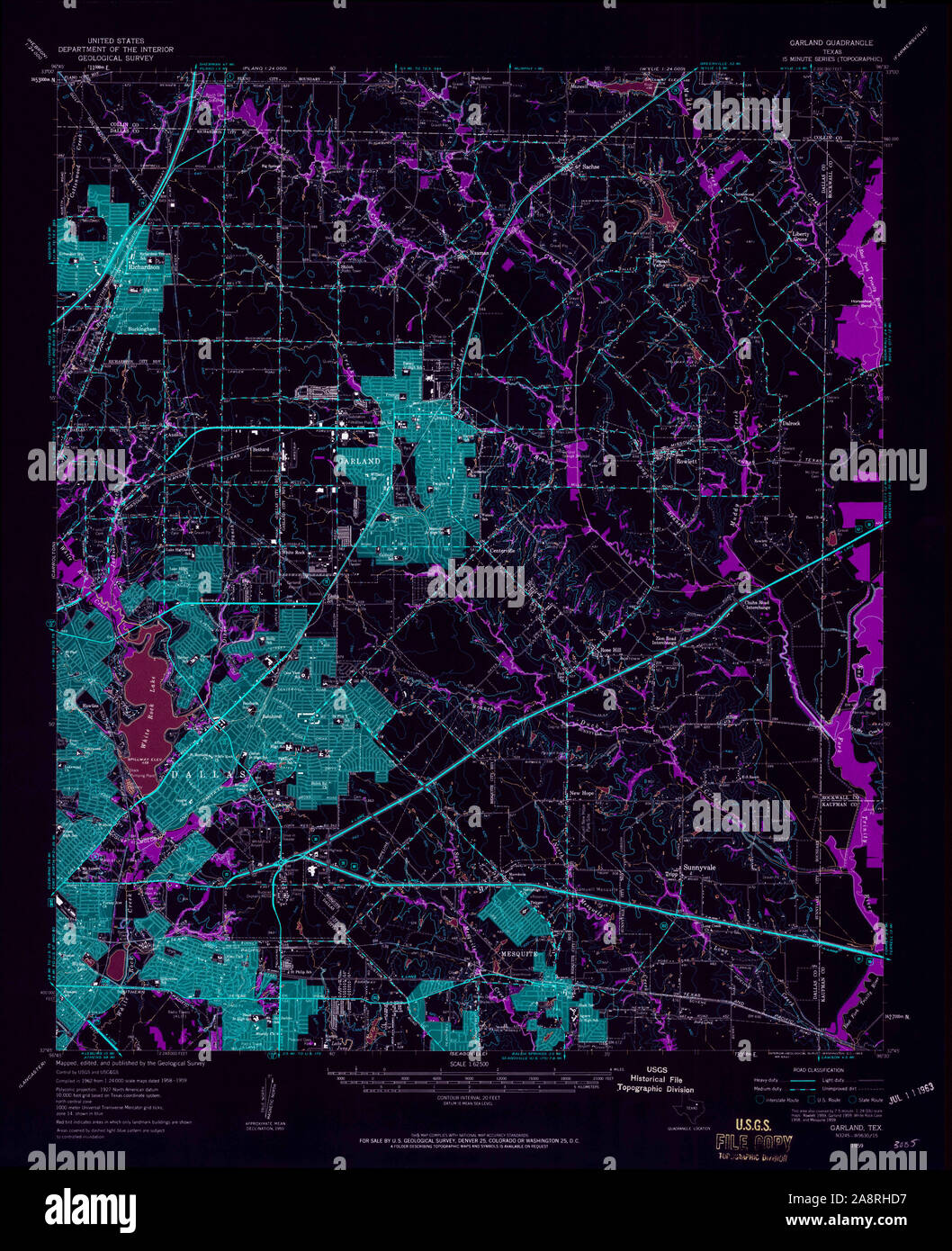 Map of garland texas hi-res stock photography and images - Alamy
