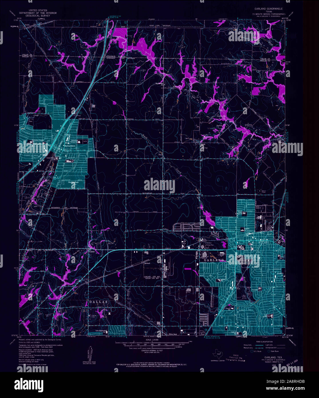 Map of garland texas hi-res stock photography and images - Alamy