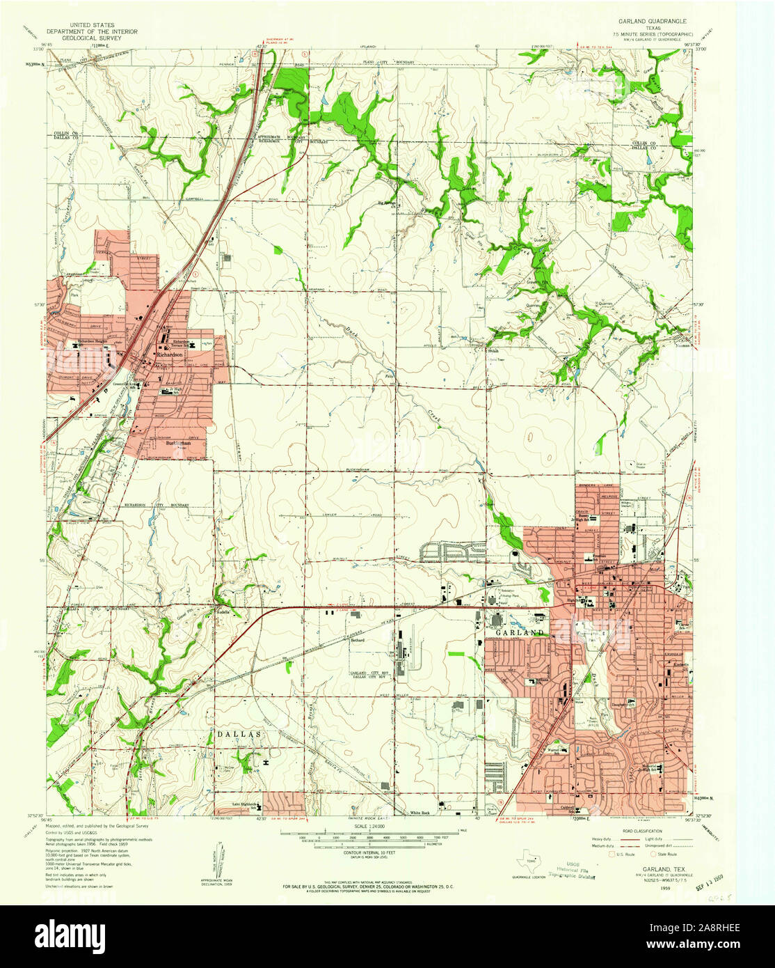 Map of garland texas hi-res stock photography and images - Alamy