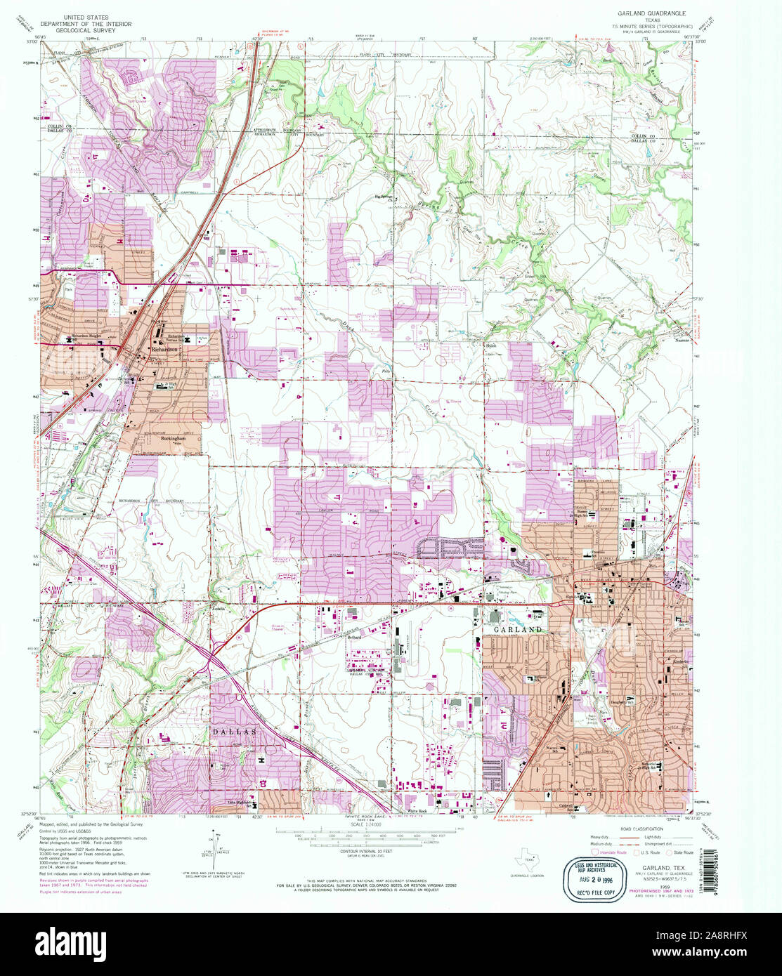 Map of garland texas hi-res stock photography and images - Alamy