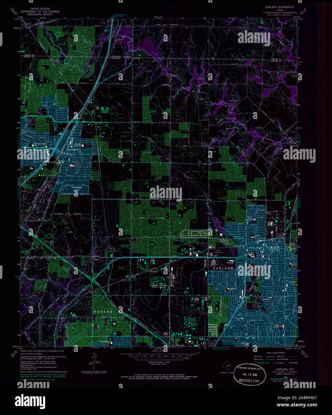 Map of garland texas hi-res stock photography and images - Alamy