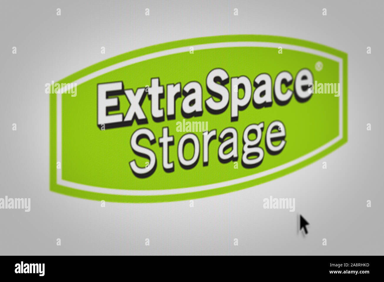 Logo of the public company Extra Space Storage displayed on a computer ...