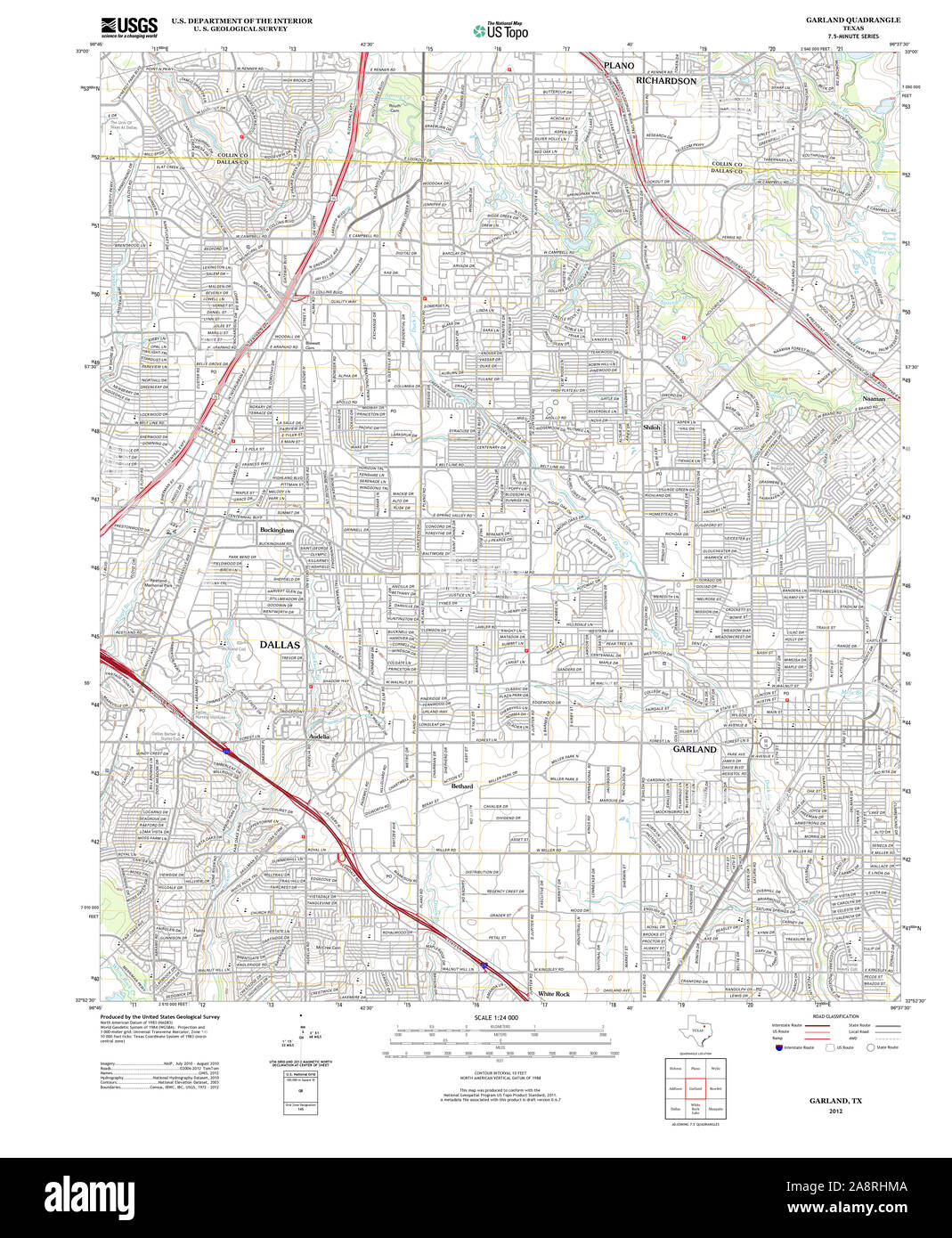 Map of garland texas hi-res stock photography and images - Alamy