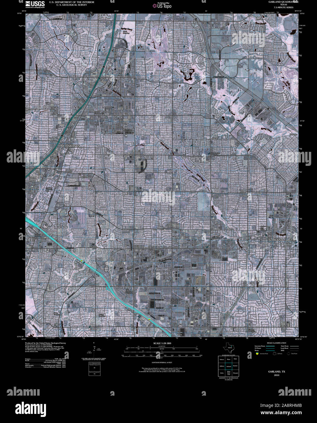 Map of garland texas hi-res stock photography and images - Alamy
