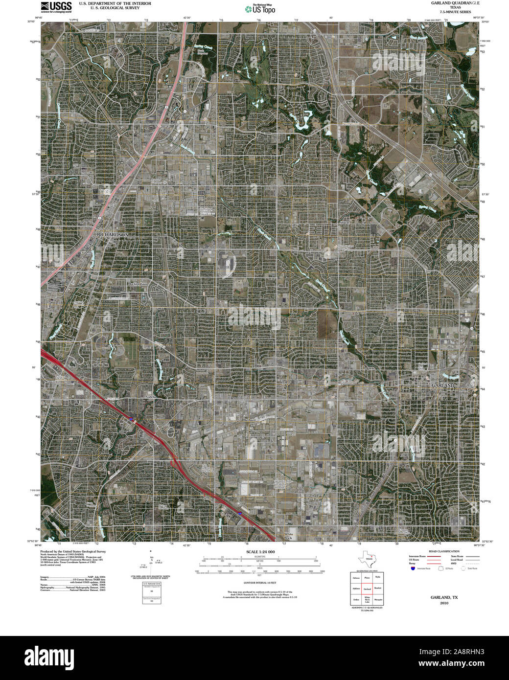 Map of garland texas hi-res stock photography and images - Alamy