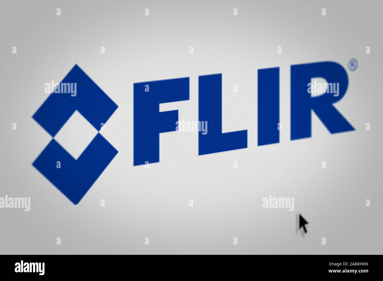 Logo of the public company FLIR Systems displayed on a computer screen ...