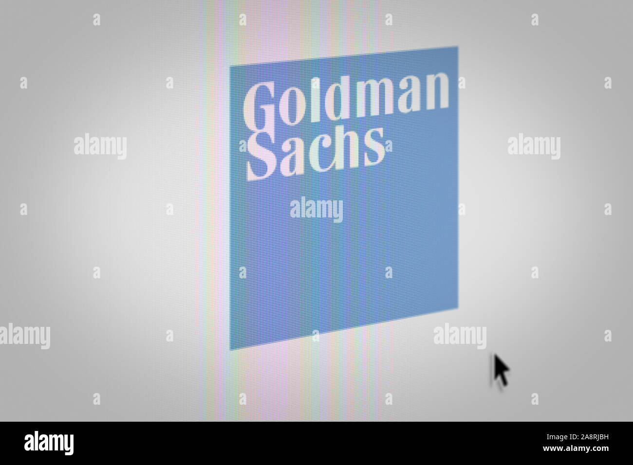 Logo of the public company Goldman Sachs Group displayed on a computer ...