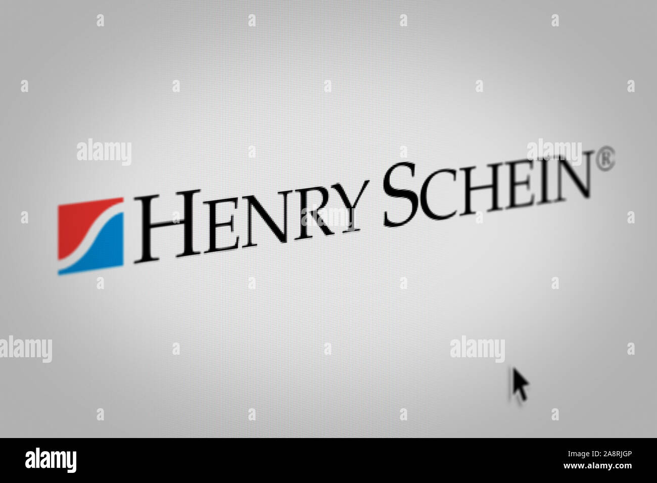 Logo of the public company Henry Schein displayed on a computer screen ...