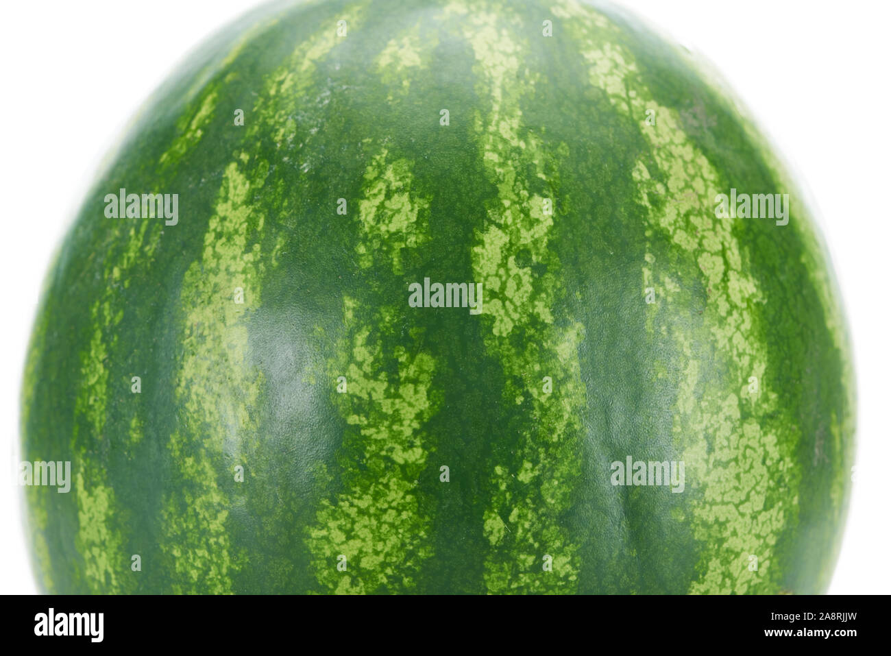 close up view of green watermelon textured peel isolated on white Stock ...
