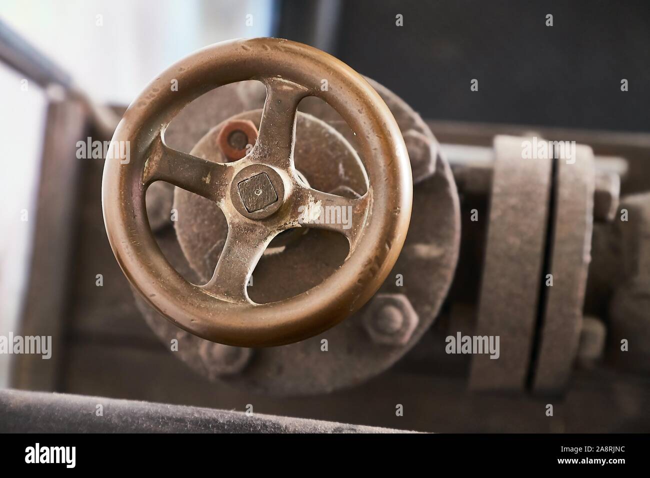 Industrial valve in an old factory Stock Photo - Alamy