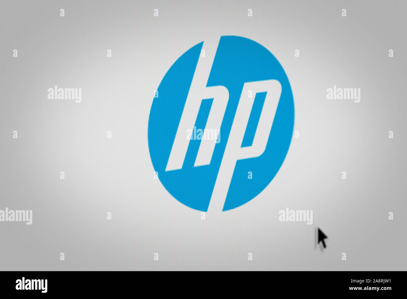 Logo of the public company HP Inc. displayed on a computer screen in ...