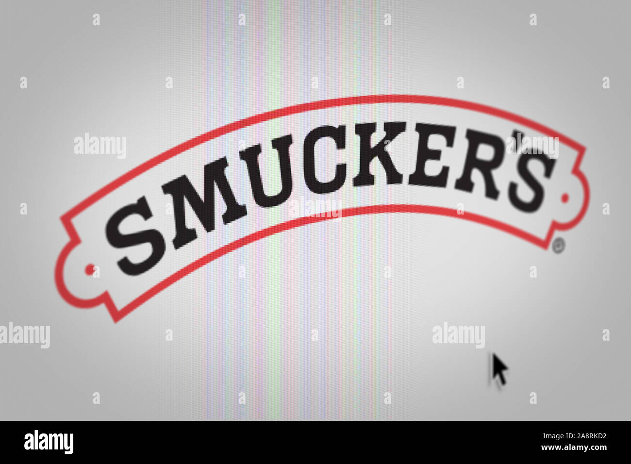 Logo of the public company JM Smucker displayed on a computer screen in ...