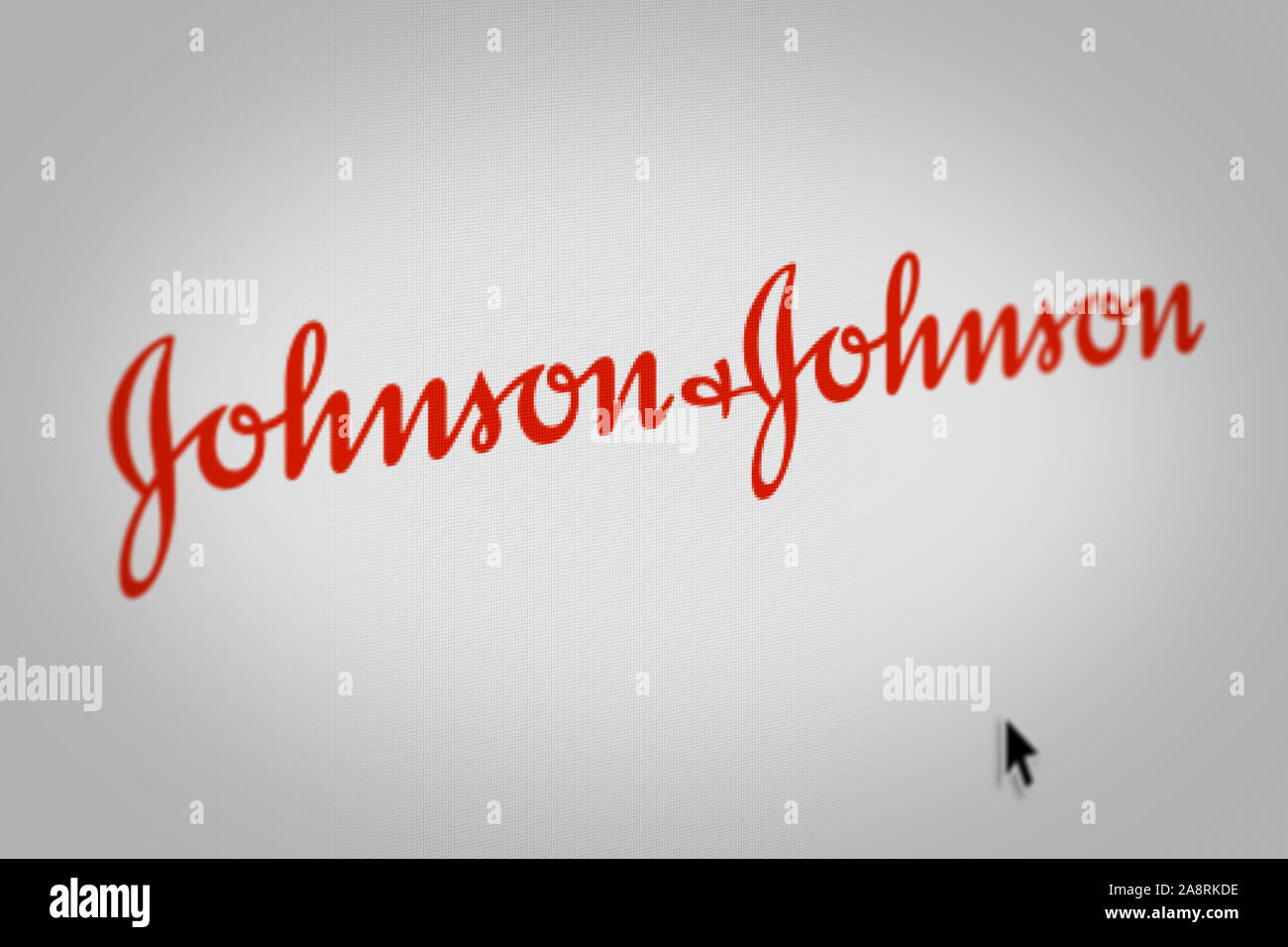 Logo of the public company Johnson & Johnson displayed on a computer ...