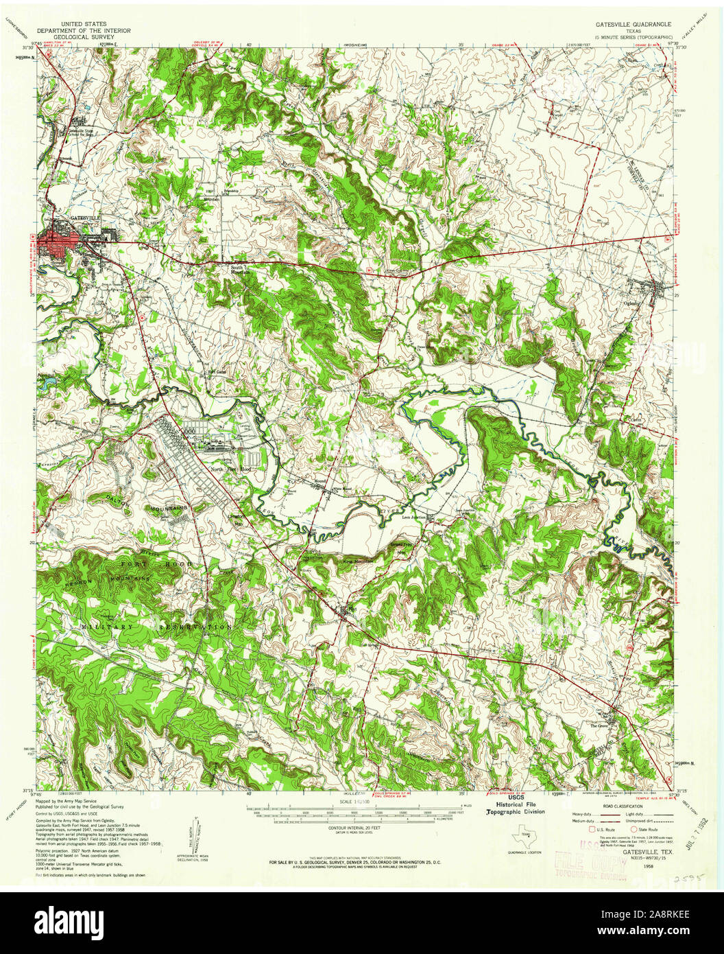 Map of gatesville hi-res stock photography and images - Alamy