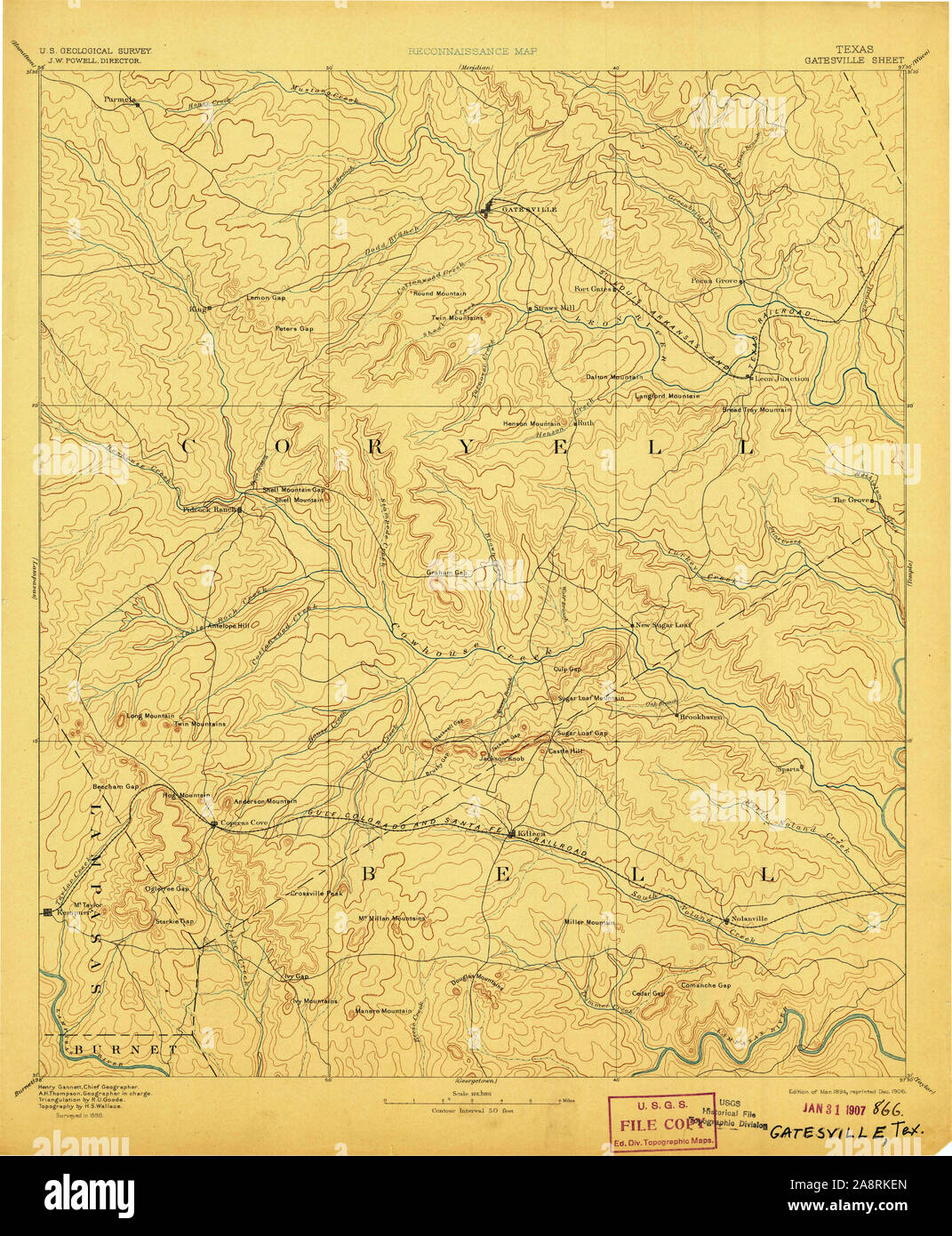 Map of gatesville hi-res stock photography and images - Alamy