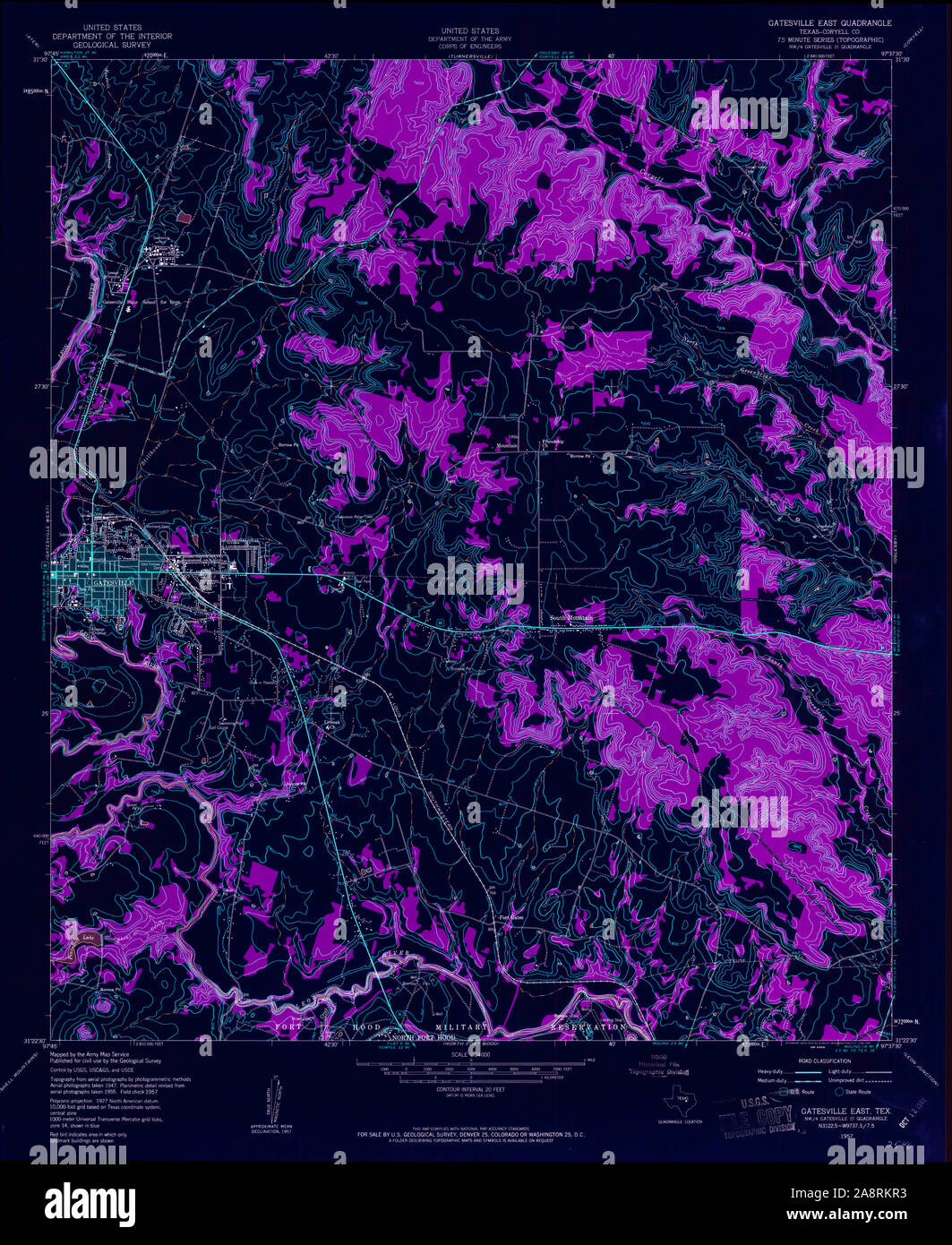 Map of gatesville hi-res stock photography and images - Alamy