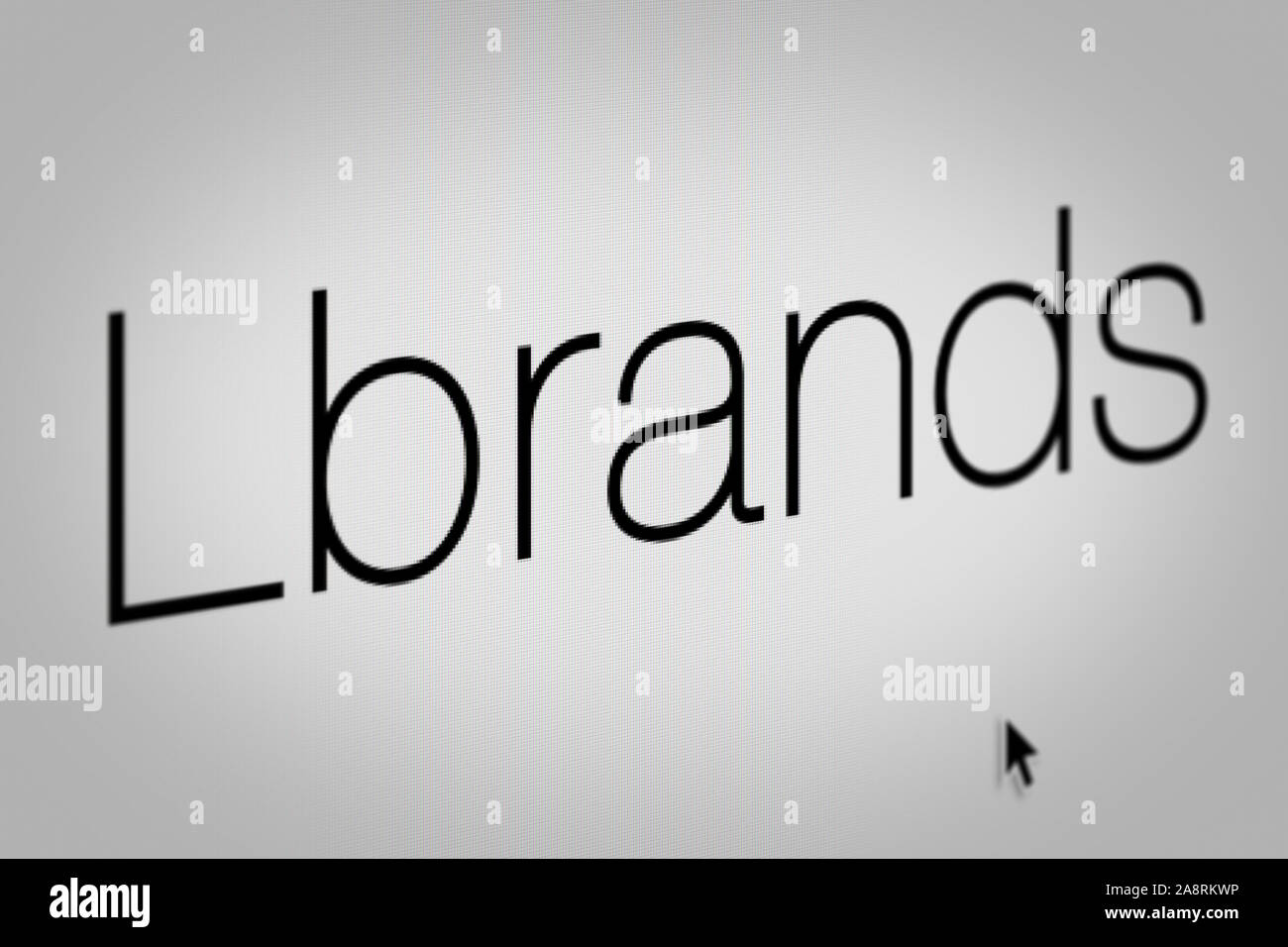 Logo of the public company L Brands Inc. displayed on a computer screen ...