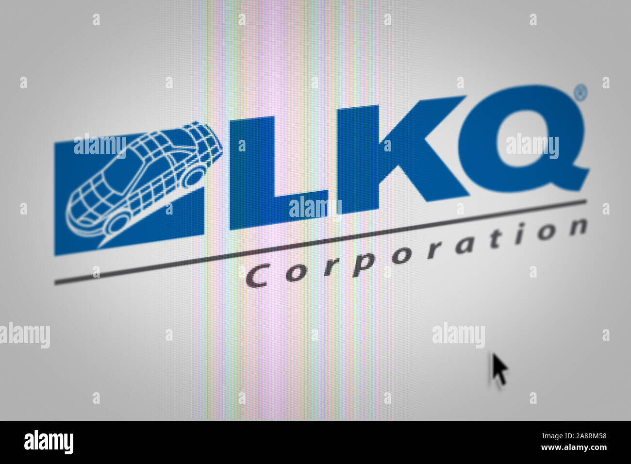 Logo of the public company LKQ Corporation displayed on a computer ...