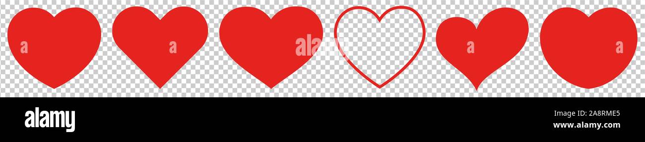 Heart Red Isolated Transparent | Love | Logo | Variations Stock Vector ...
