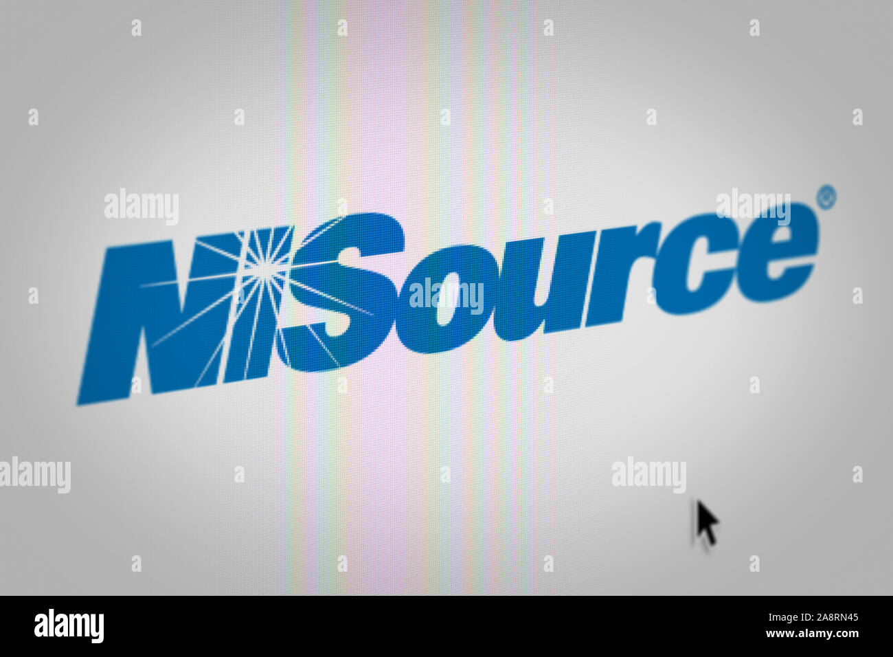 Logo of the public company NiSource Inc. displayed on a computer screen ...