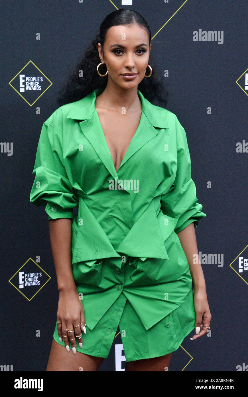 Santa Monica, USA. 10th Nov, 2019. TV personality Maya Jama arrives for ...