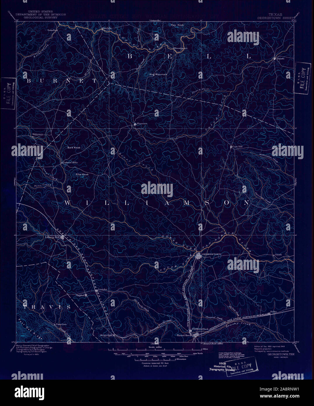 Map of georgetown texas hi-res stock photography and images - Alamy