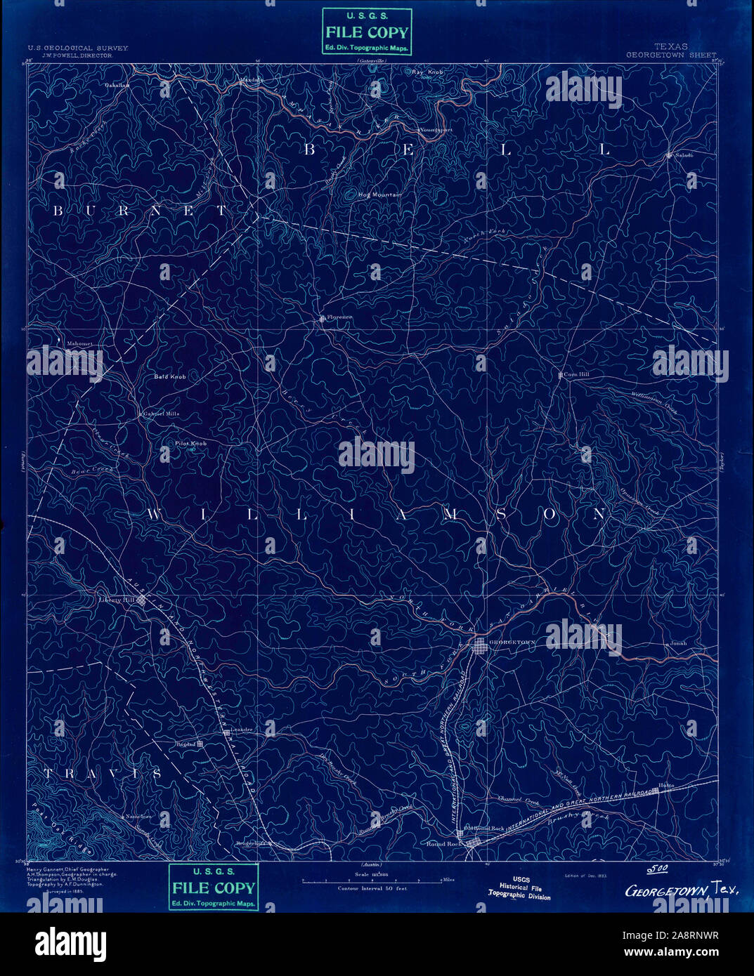 Georgetown texas map hi-res stock photography and images - Alamy