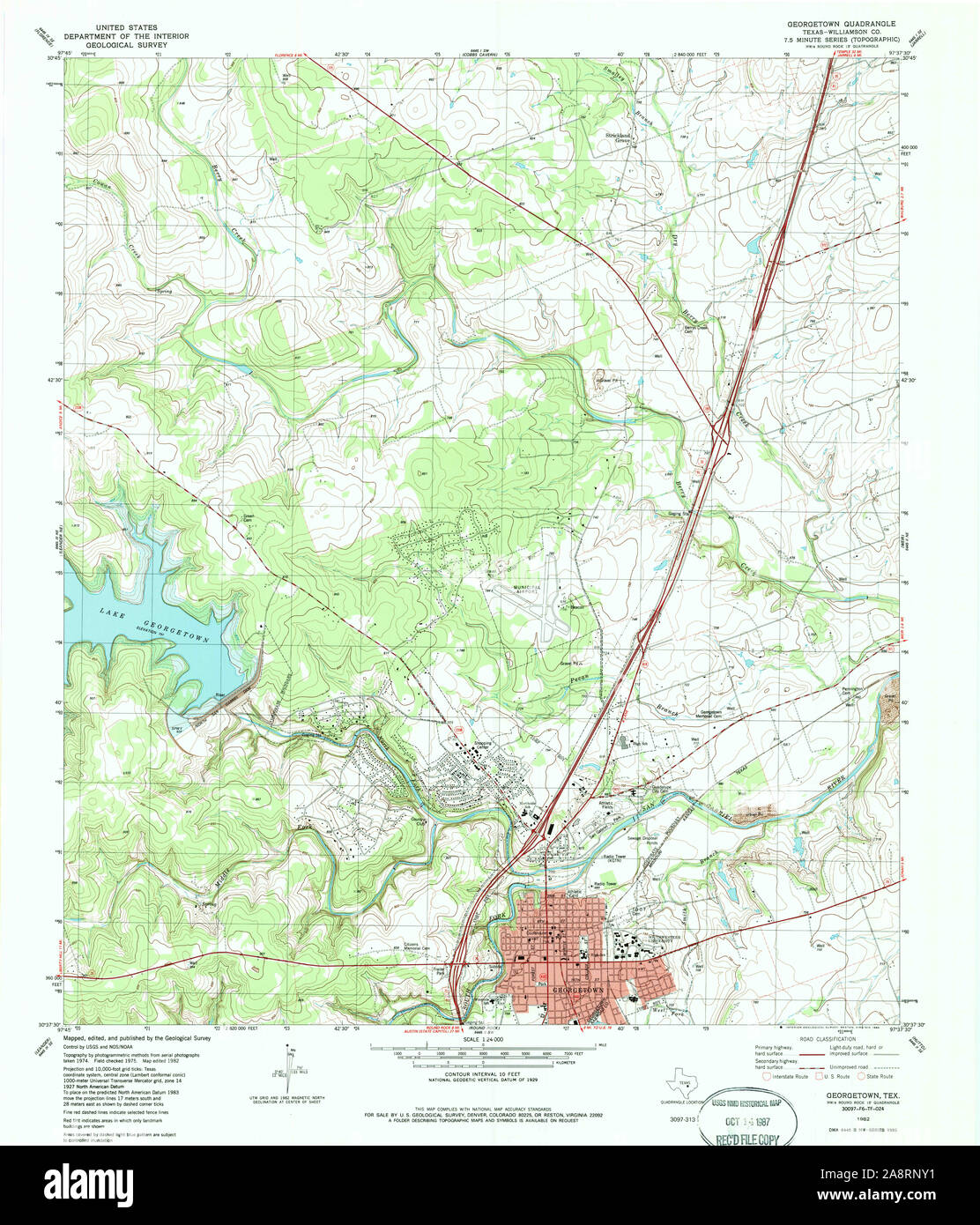 Map of georgetown texas hi-res stock photography and images - Alamy