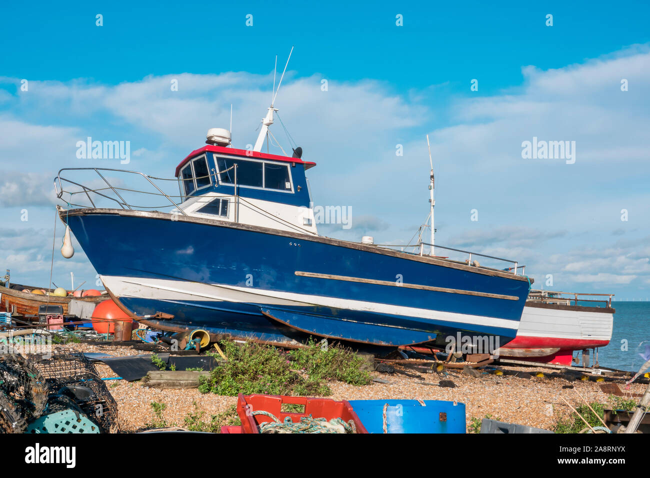 Beached fishing boat hi-res stock photography and images - Alamy