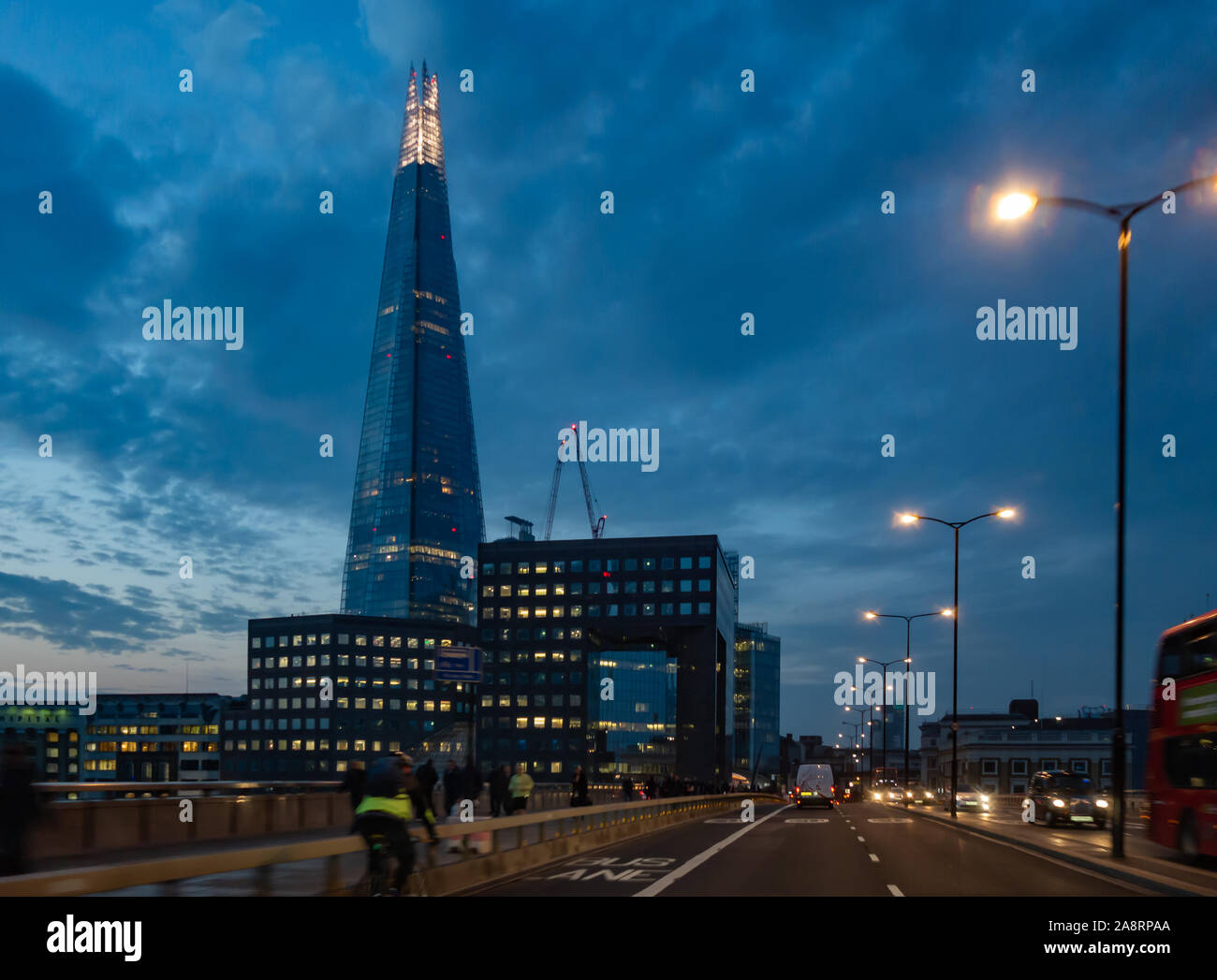 London night view from car hi-res stock photography and images - Alamy