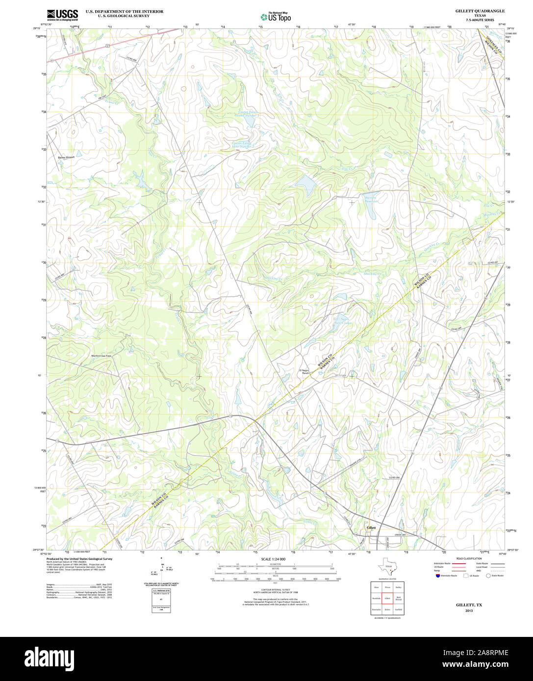 Gillett map hi-res stock photography and images - Alamy
