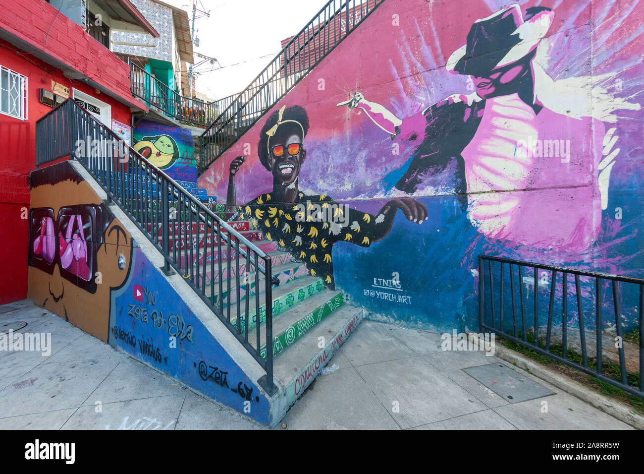 Graffiti in the San Javier district (also known as Comuna 13) in ...