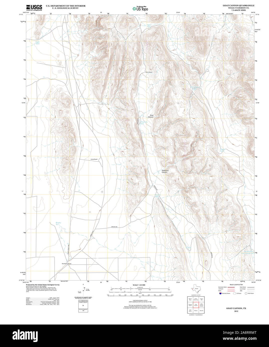 Canyon texas map hi-res stock photography and images - Alamy