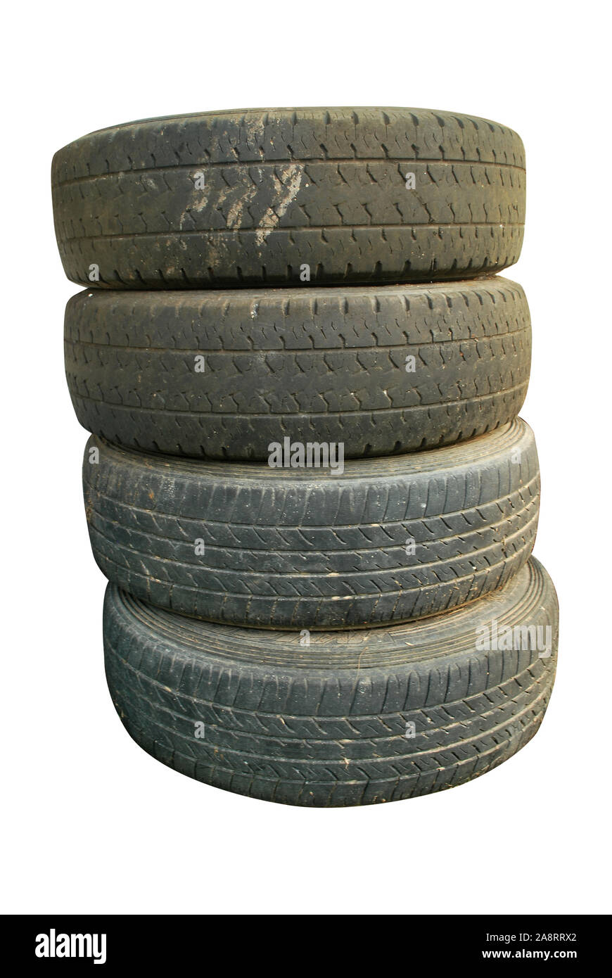 4 black tires, no tread on white background.(with Clipping Path Stock ...
