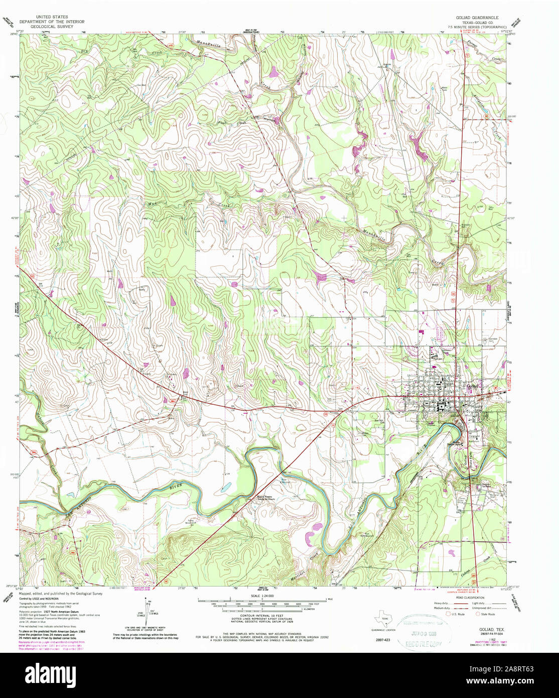 Map of goliad hi-res stock photography and images - Alamy